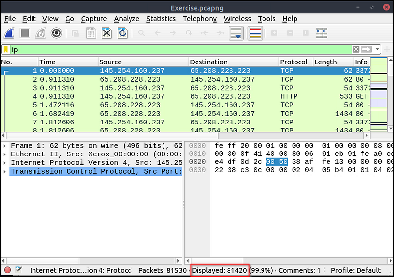 TryHackMe | Wireshark: Packet Operations – Igor_sec's Blog
