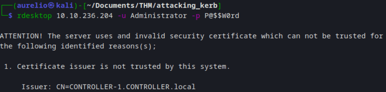 TryHackMe | Attacking Kerberos – Igor_sec's Blog